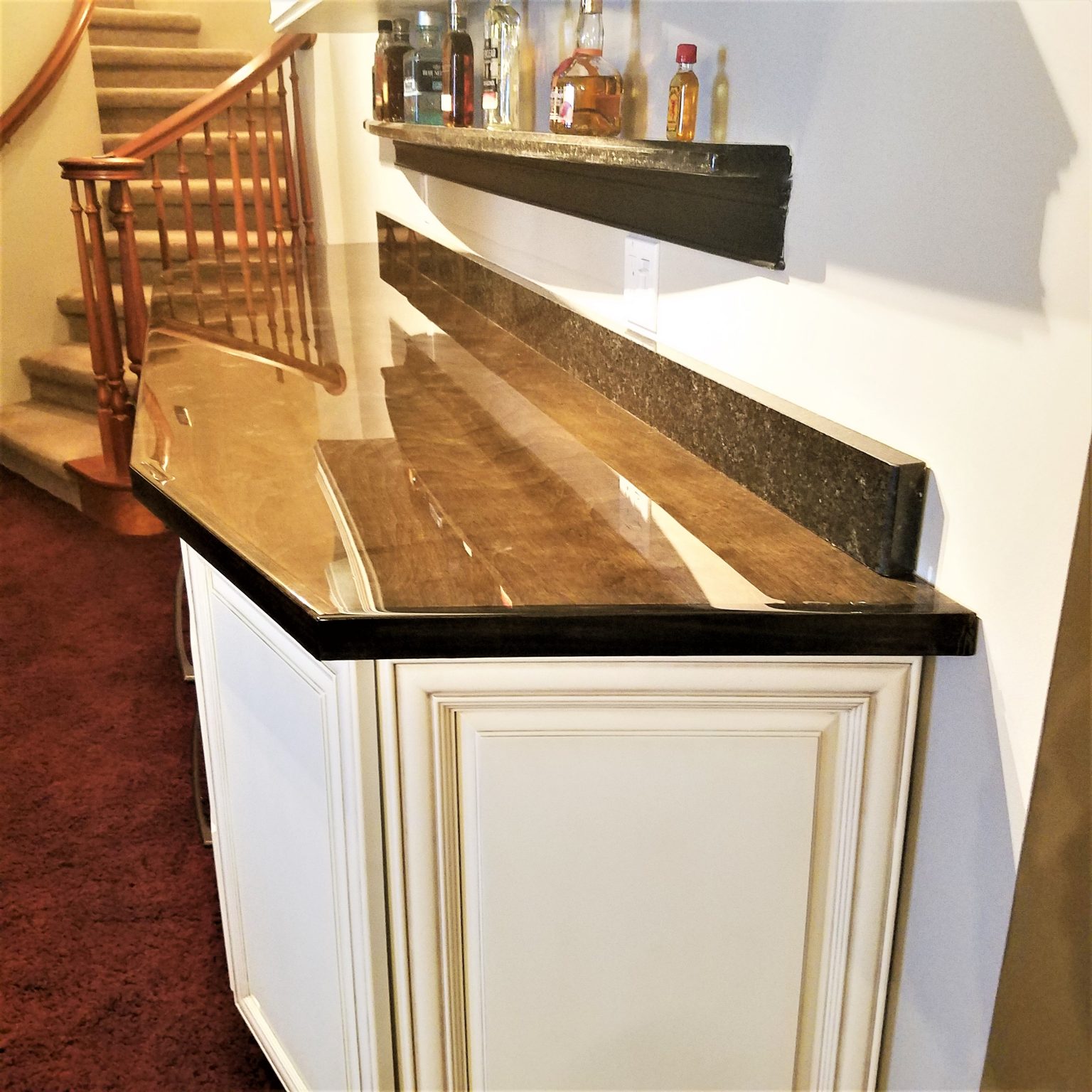 BASEMENT BAR IDEAS: LIQUOR BOTTLE STORAGE - Renee Romeo